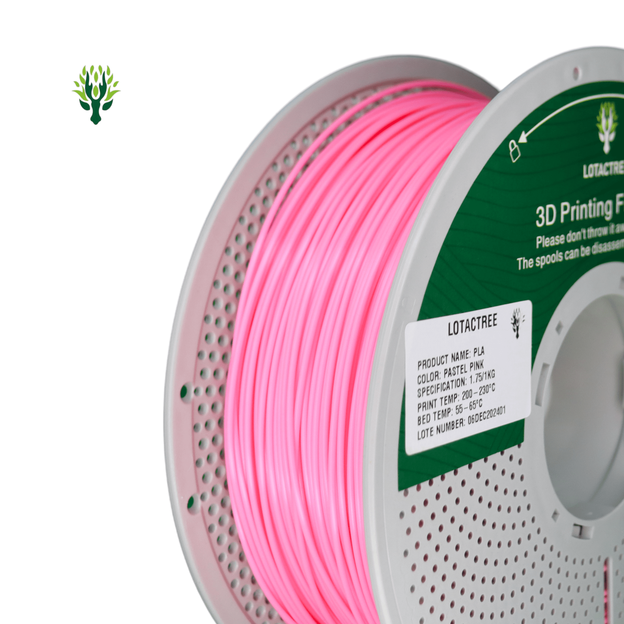 PLA Pastel Pink Lotactree 1Kg - 3DMat